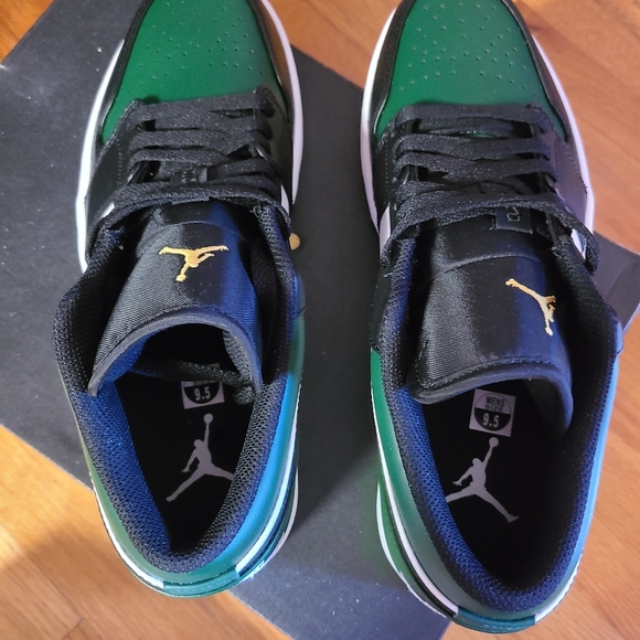 Nike | Shoes | Nike Air Jordan Low Green Toe Shoes | Poshmark